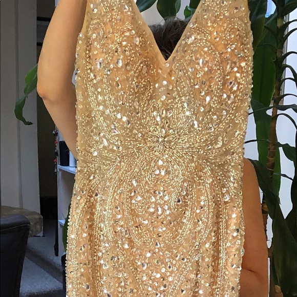 Dresses | Stunning Prom Dress Bodycon Fit Gold Sparkly | Poshmark